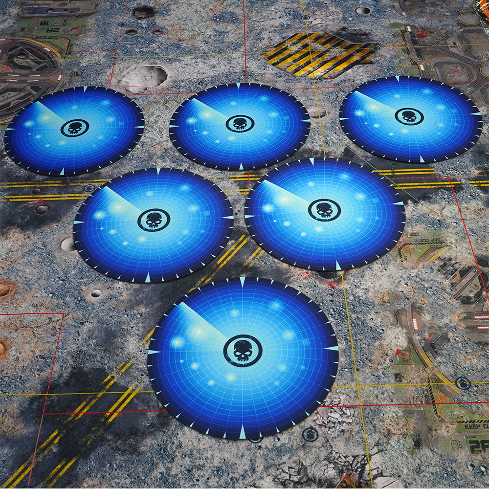 Objective Markers – Blue Radar | Valhalla Wargame